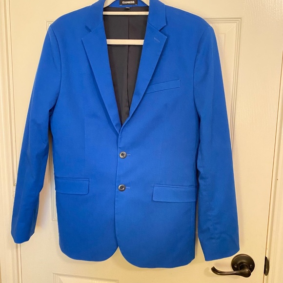 Express | Suits & Blazers | Express For Men Slim Solid Cobalt Blue Suit ...